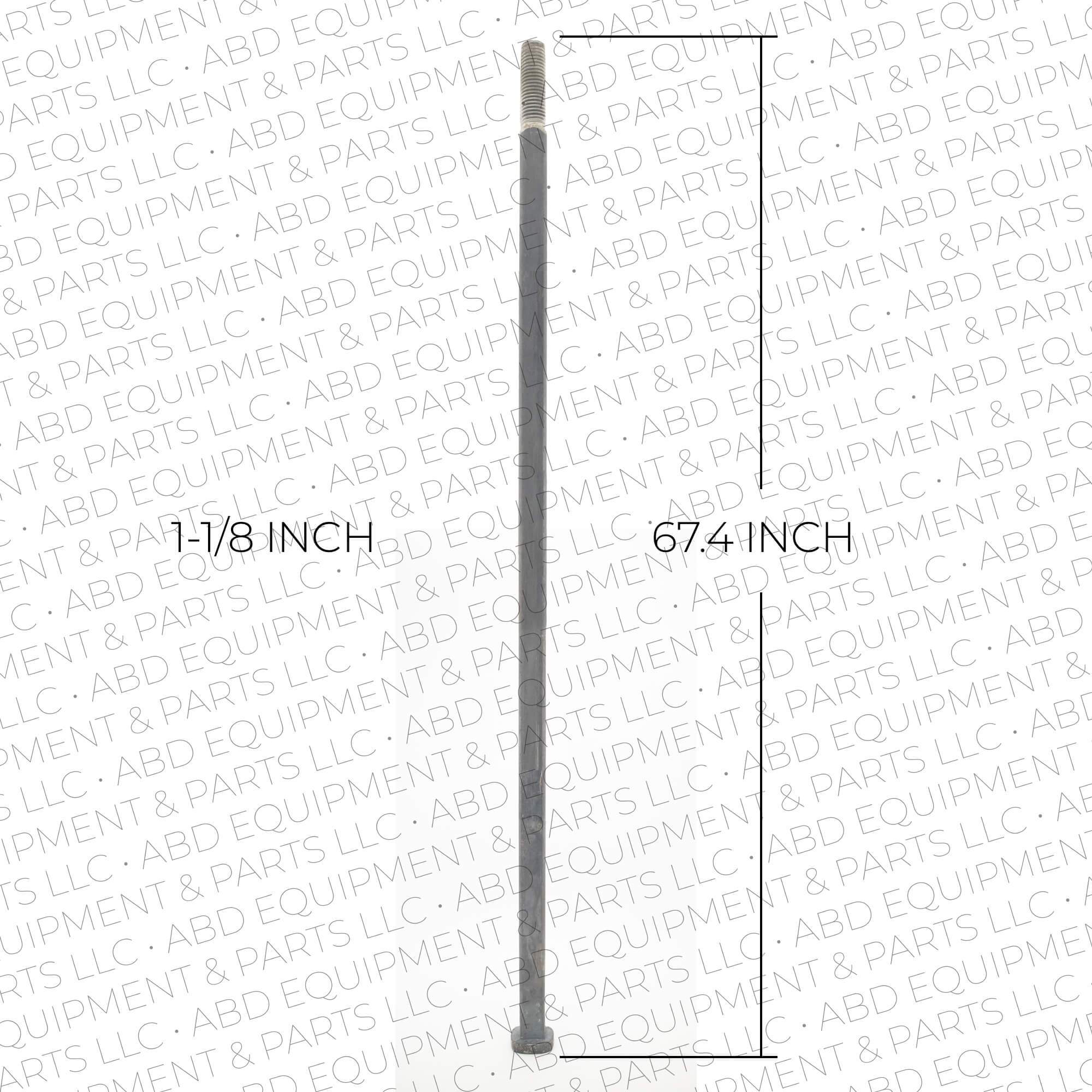 Disc Axle 1-1/8 inches Square x 67.4 inches