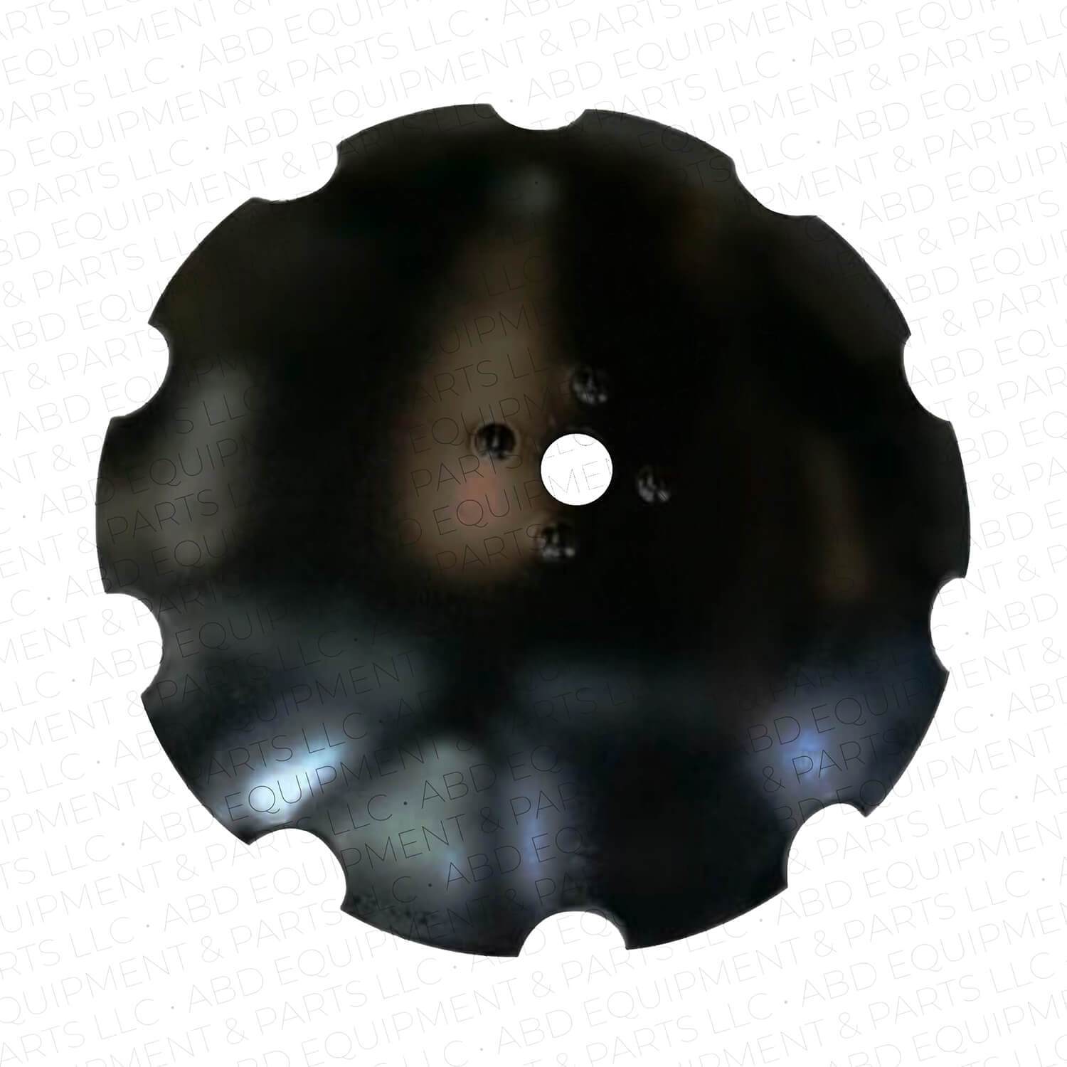 32" x 10 mm Notched Disc Blades 2 1/8 inch Round with 4 Dimples